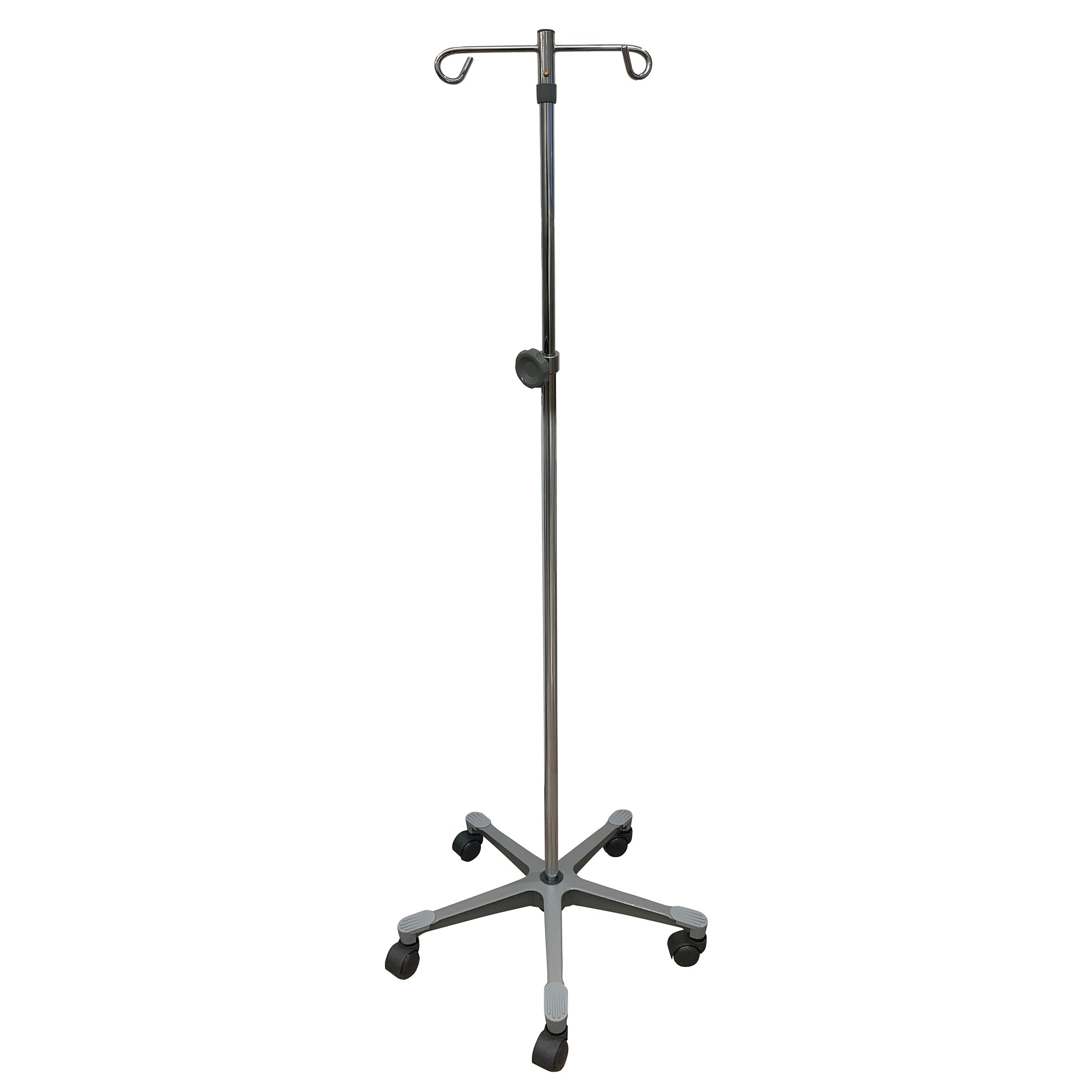 Medline 5-Leg IV Pole Heavy-Duty Medical Stand 48.5-82" Adjustable ...