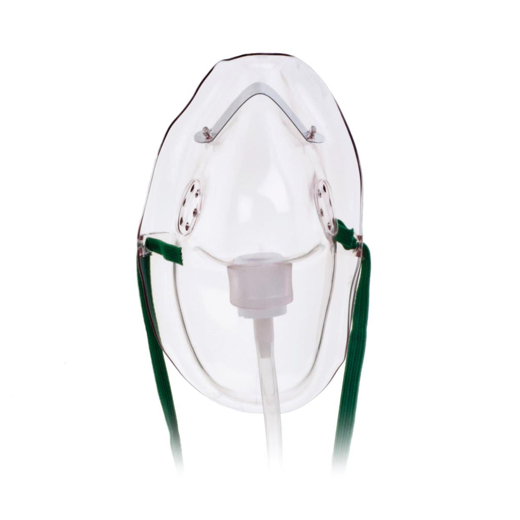 Adult Elongated Oxygen Mask - Adjustable Head Strap | 7ft Tubing ...