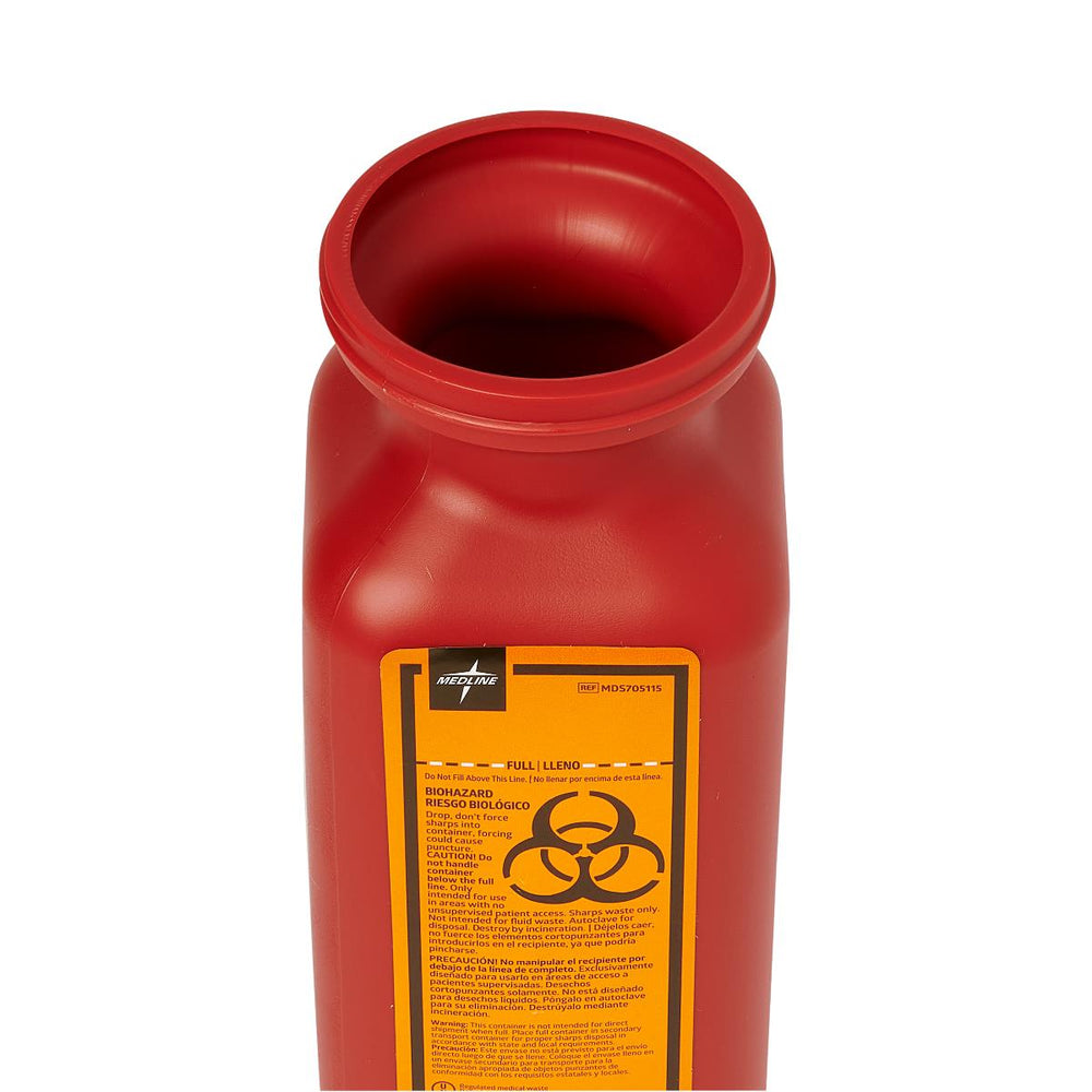 Medline Phlebotomy Sharps Container 1Qt Screw Top | MDS705115 – Horizon ...