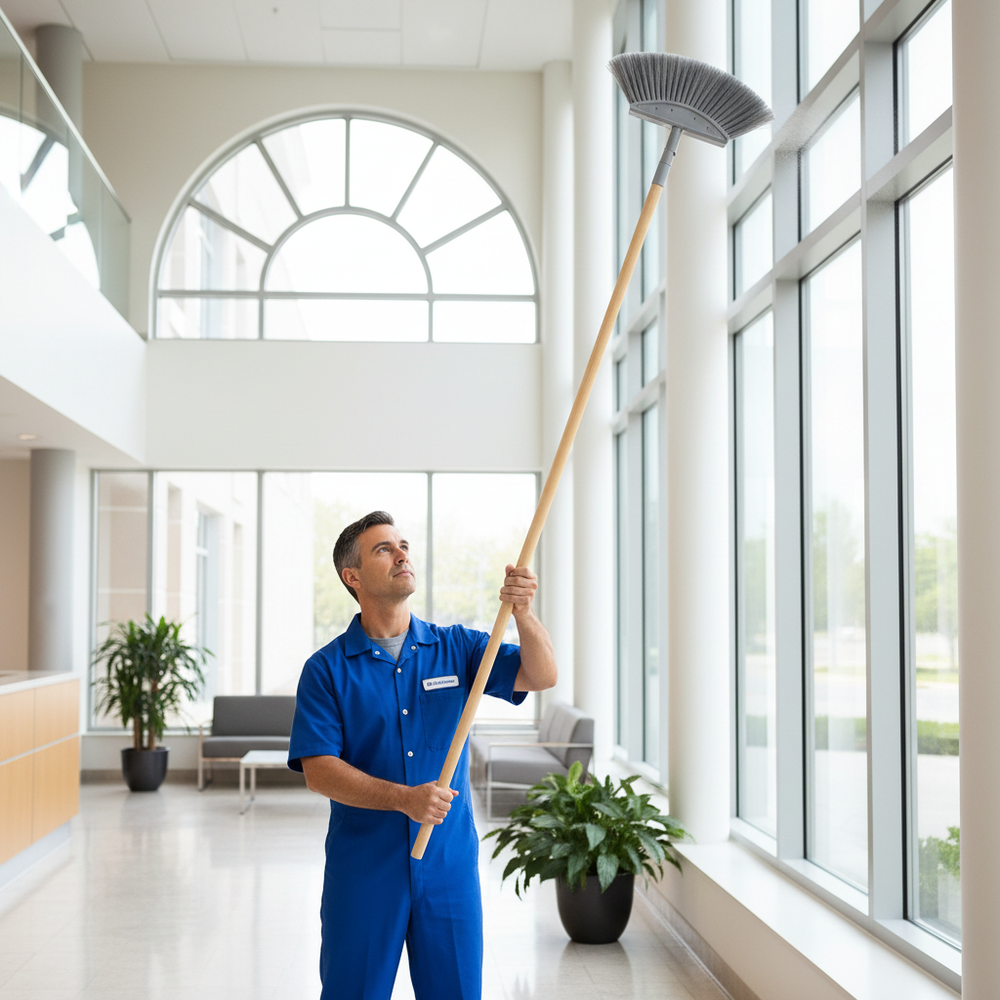 Medline Wood Threaded Broom Handle 60 Inch - Standard Thread Hardwood ...