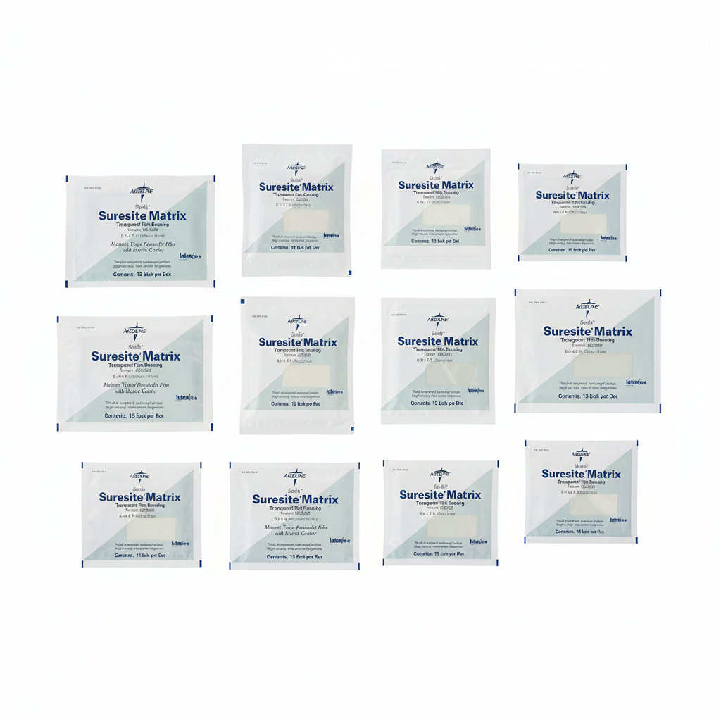 Medline SureSite Matrix Transparent Film Dressing - Sterile Breathable ...