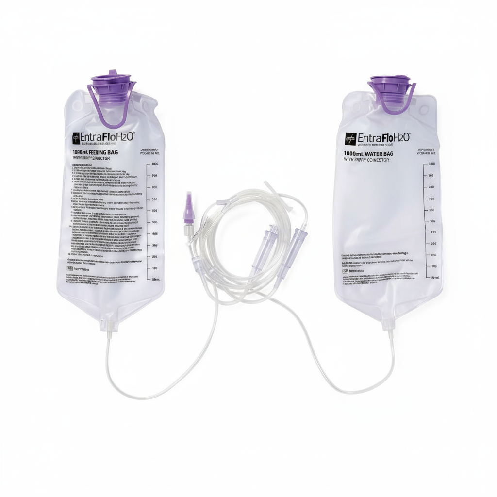 EntraFlo H2O Enteral Feeding Pump Bag Set - ENFit 1000mL | Medline ...